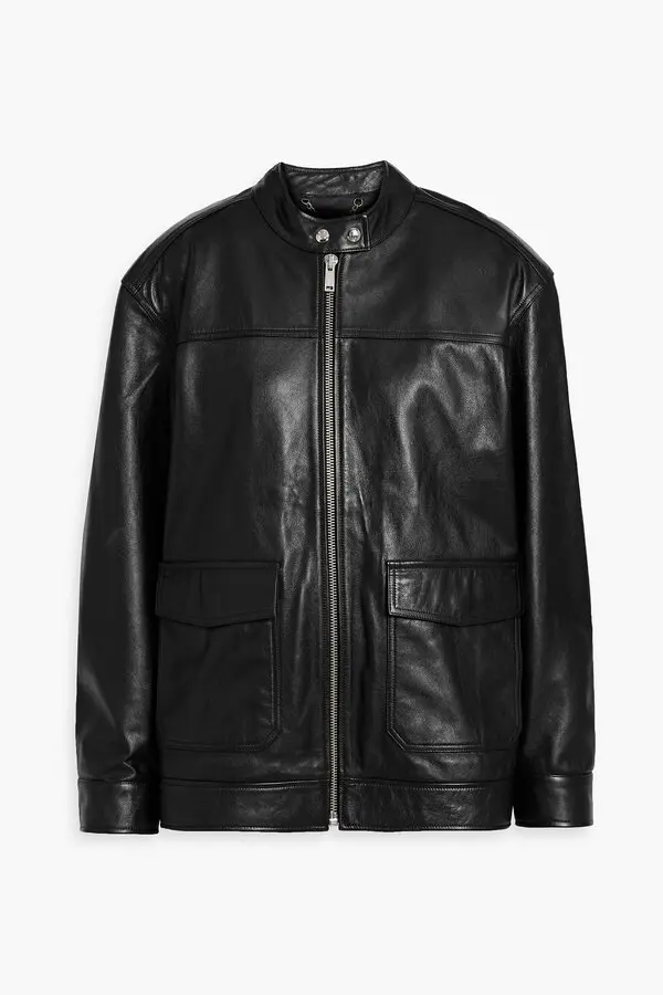 ANINE BING Henry Leather Jacket - Black
