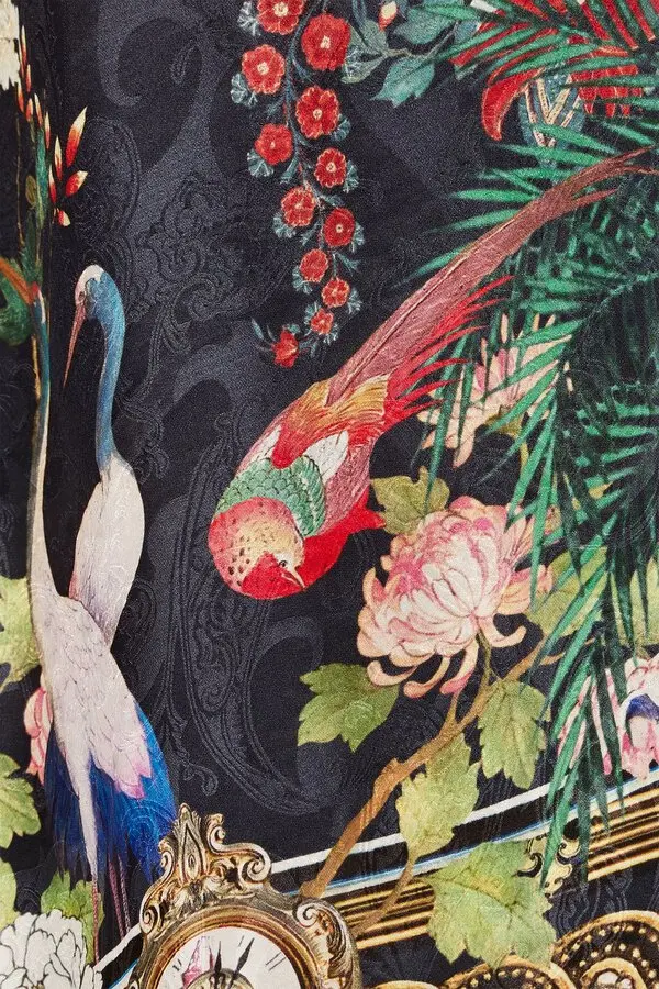 Camilla Printed Satin Wideleg Pants