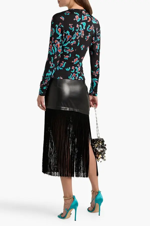 Rabanne Printed Stretchjersey Top