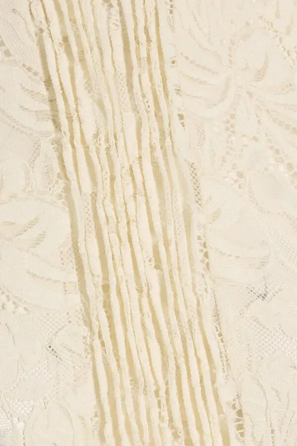 Rabanne Pintucked Lace Top