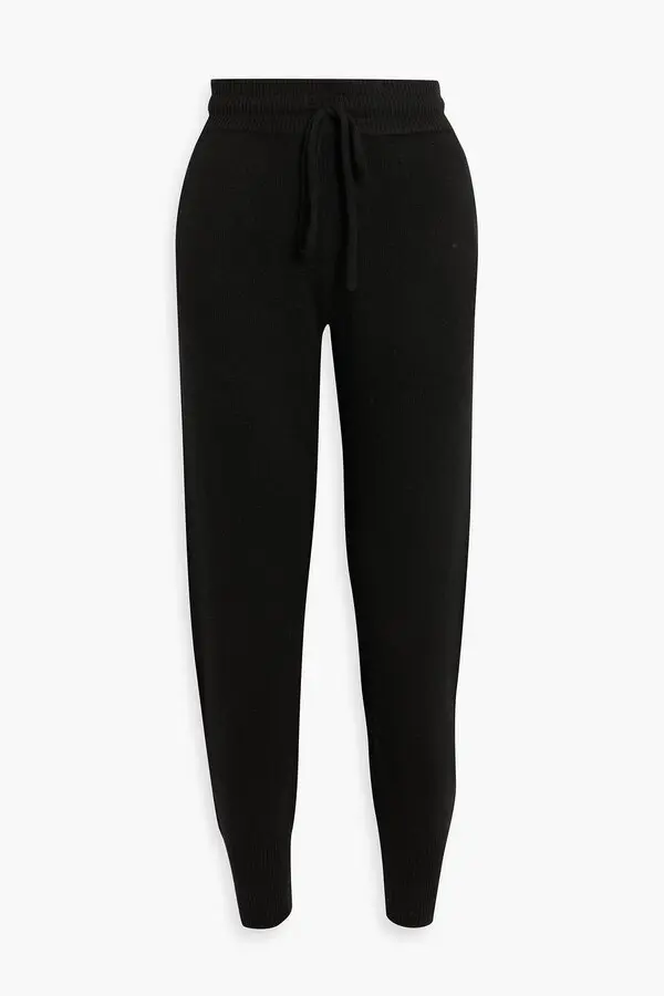 ANINE BING Angie Cashmere Track Pants - Black