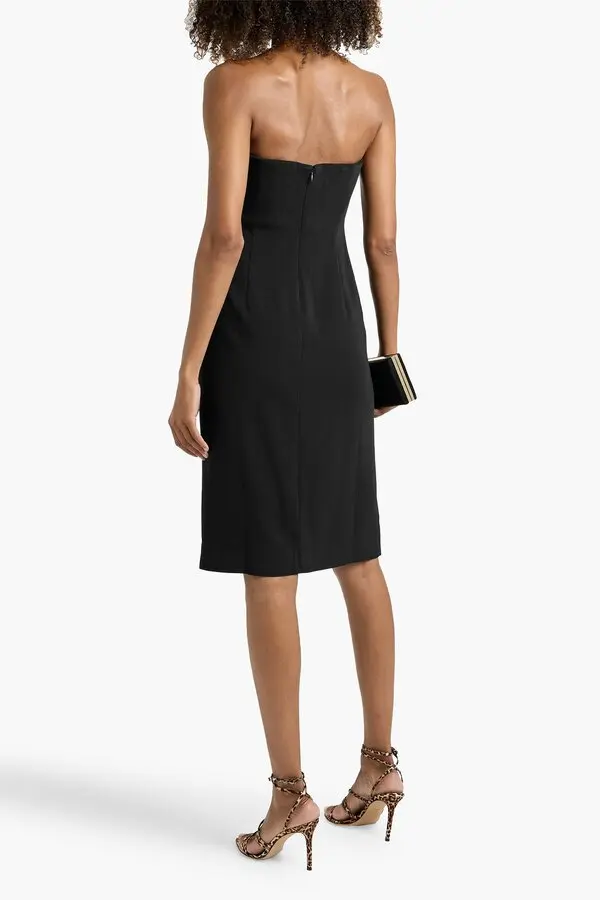 ANINE BING Halle Strapless Crepe Midi Dress