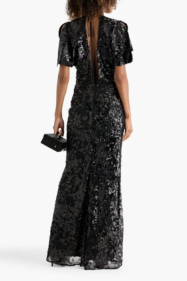Victoria Beckham Sequined Lace Gown
