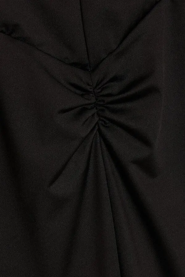 Victoria Beckham Gathered Stretchjersey Mini Dress
