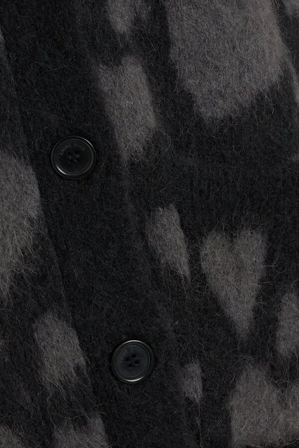 ANINE BING Banks Jacquard Knit Alpaca-blend Cardigan