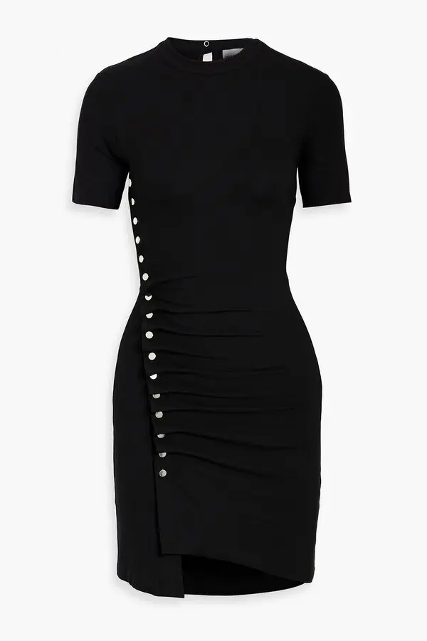 Rabanne Asymmetric Stretchjersey Mini Dress