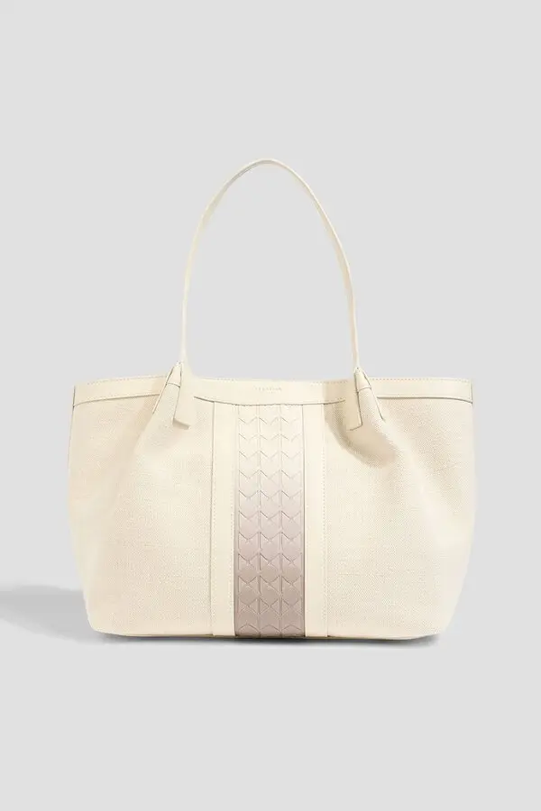 SERAPIAN Secret Leathertrimmed Canvas Tote