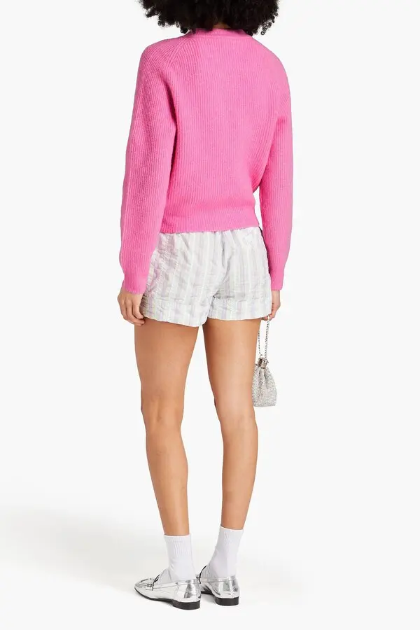 GANNI Ribbedknit Cardigan