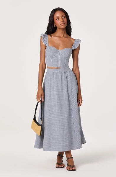 Astr The Label Wylda A-line Midi Skirt