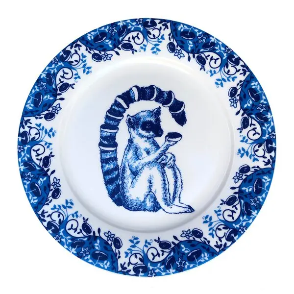 JIMBOBART Lemur Willow Pattern. Side Plate