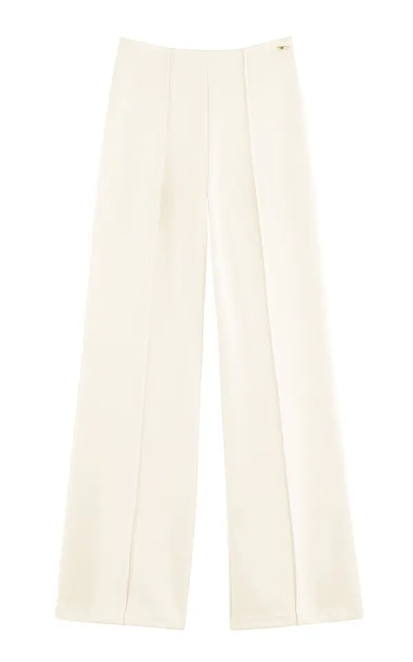 Arakii Ruffled Straight-leg Suit Pants