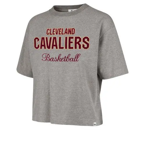 '47 47 Cleveland Cavaliers Pivot Drop Needle Cropped T-shirt
