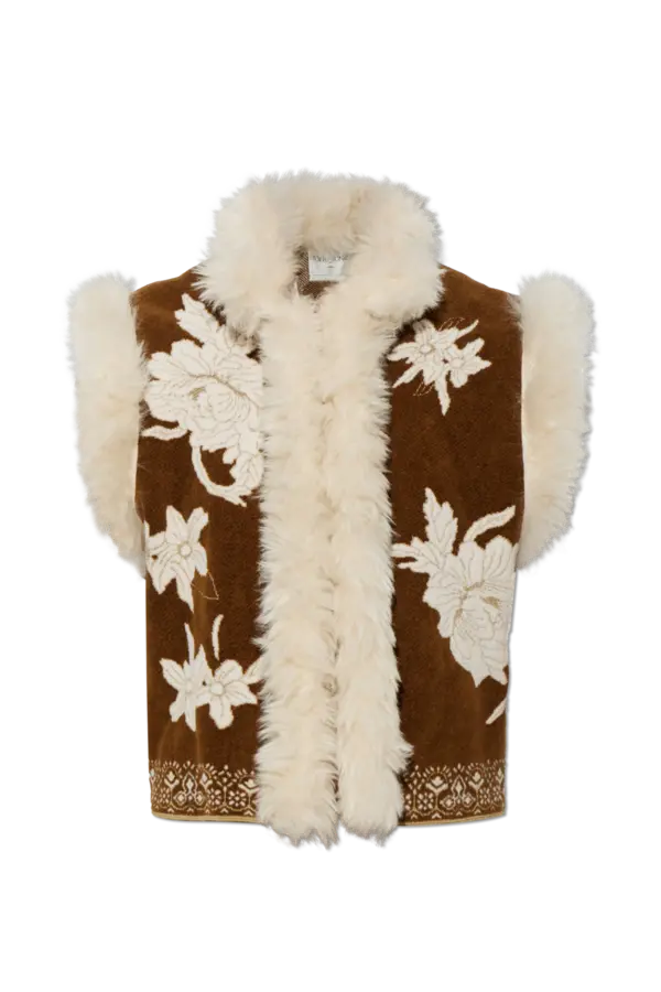 FORTE_FORTE Vest With A Botanical Motif