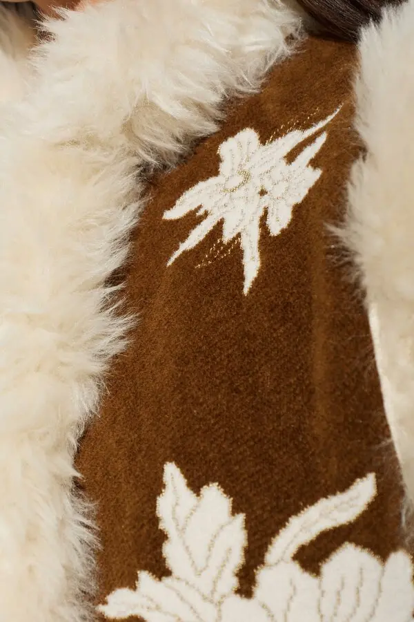 FORTE_FORTE Vest With A Botanical Motif
