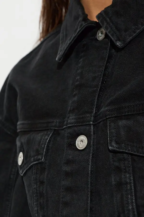 Jacquemus Cotton Denim Oversized Jacket With Belted Waist