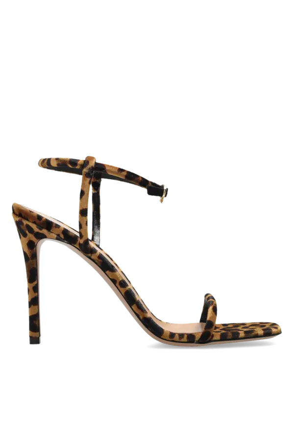 GIANVITO ROSSI Leather Heeled Sandals - Brown