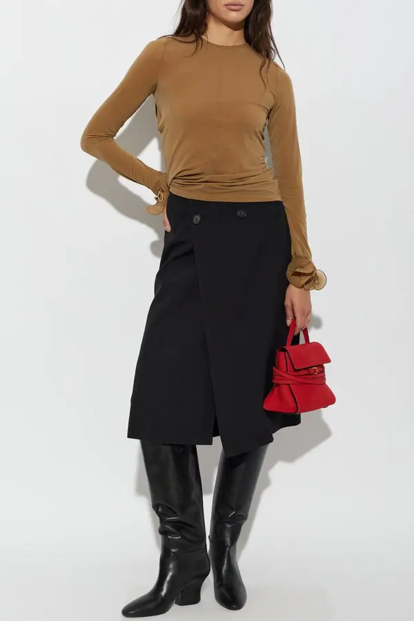 Moschino Top With Decoratively Finished Sleeves