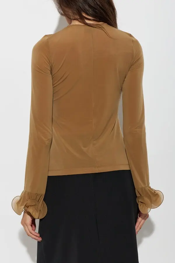 Moschino Top With Decoratively Finished Sleeves