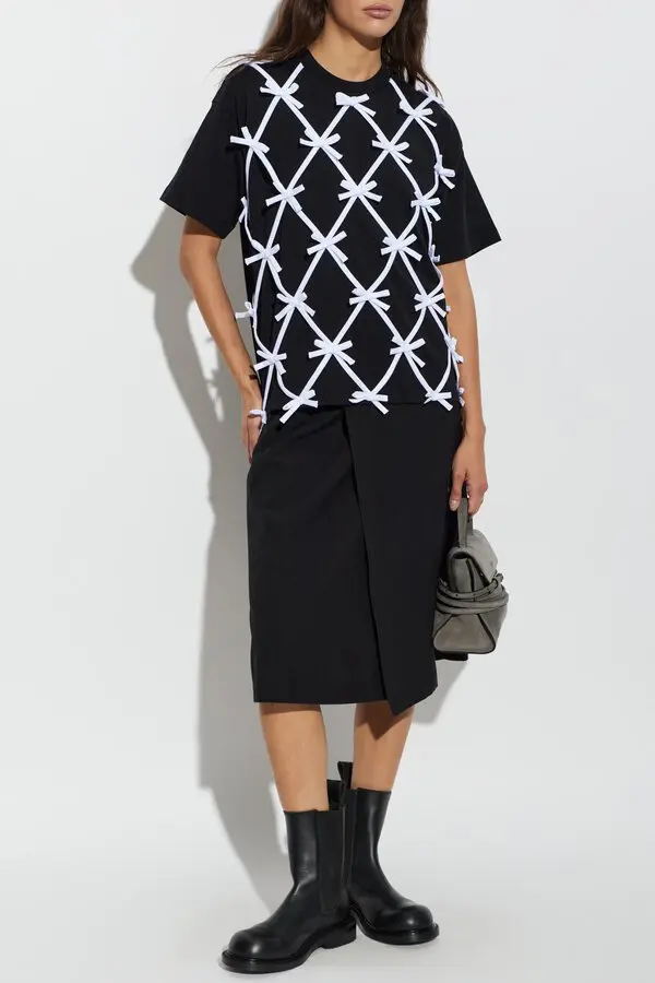 Moschino T-shirt With Decorative Bows