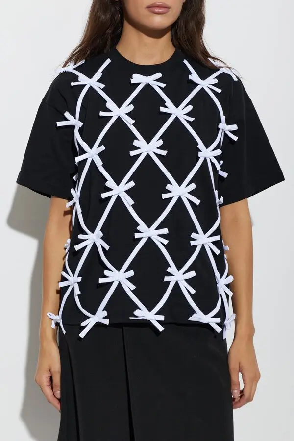 Moschino T-shirt With Decorative Bows