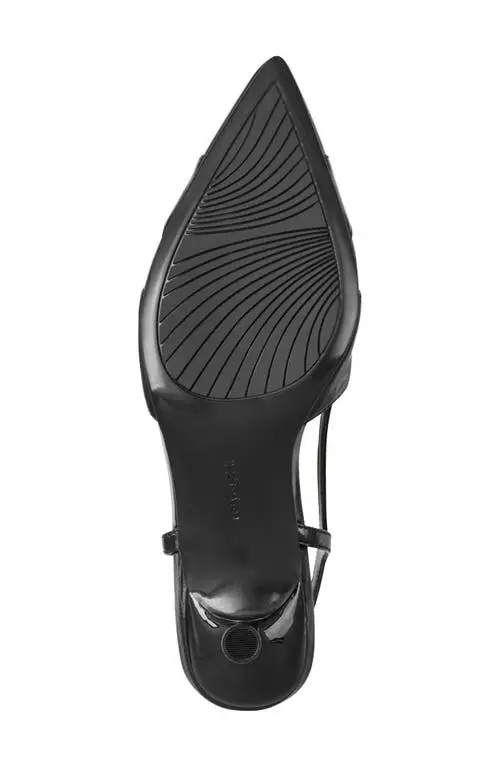 Easy Spirit Kaisley Pointed Toe Slingback Pump With Kitten Heel - Black