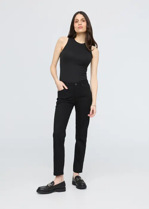 DUER Du/er Performance Denim Girlfriend Jeans - Black