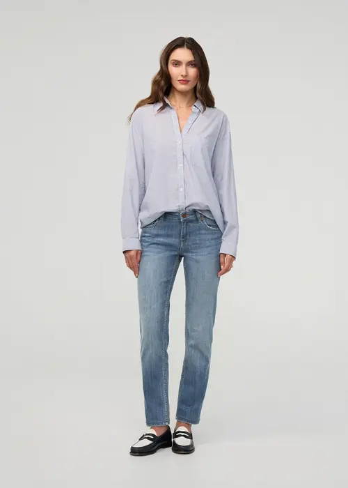 DUER Du/er Performance Denim Girlfriend Jeans - Blue Ash