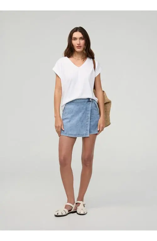 DUER Performance Denim Lite Wrap Skort