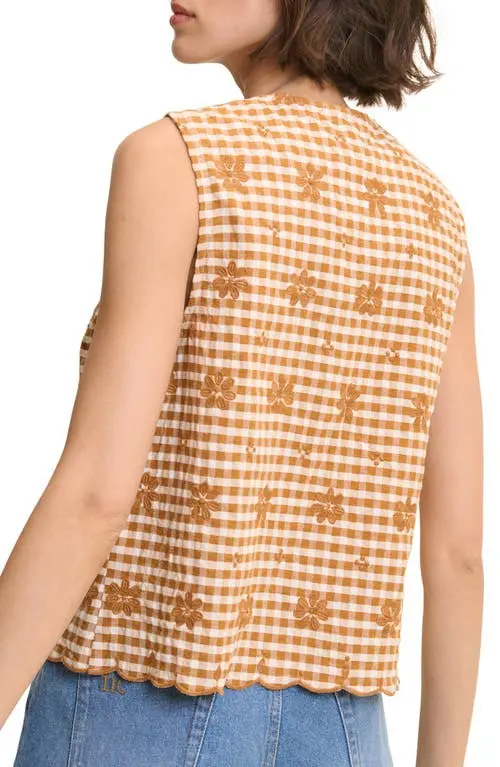 NOBODY'S CHILD Tessa Embroidered Tie Front Vest