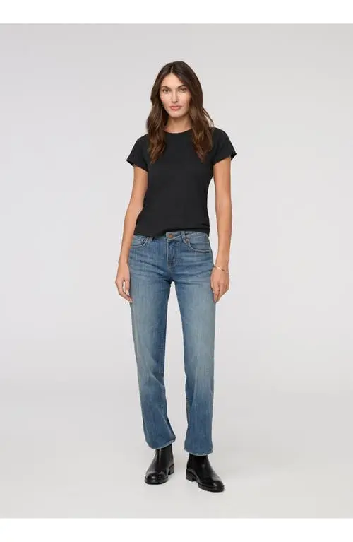 DUER Performance Denim Mid Rise Straight - Blue-ash