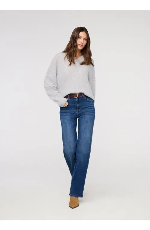 DUER Performance Denim High Rise Straight - Blue-maize