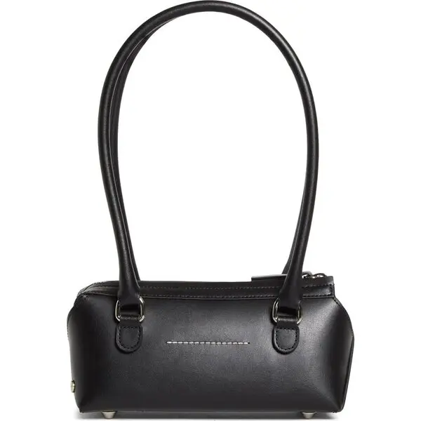 MAISON MARGIELA Mini New Bauletto Leather Shoulder Bag - Black