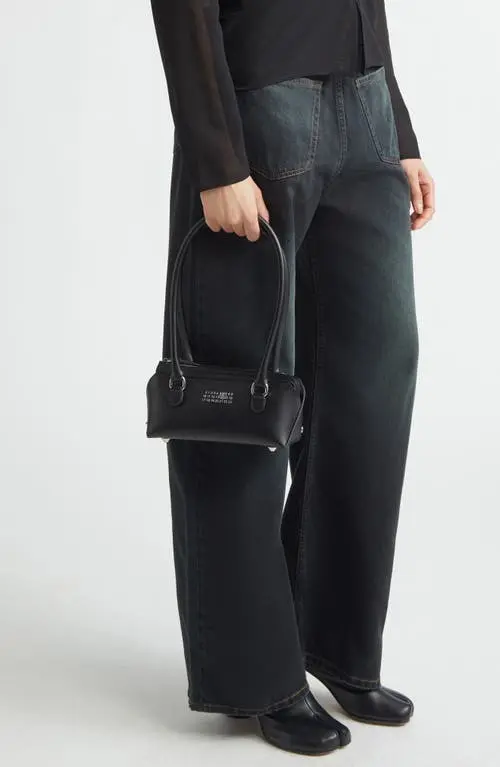 MAISON MARGIELA Mini Bauletto Leather Shoulder Bag - Black