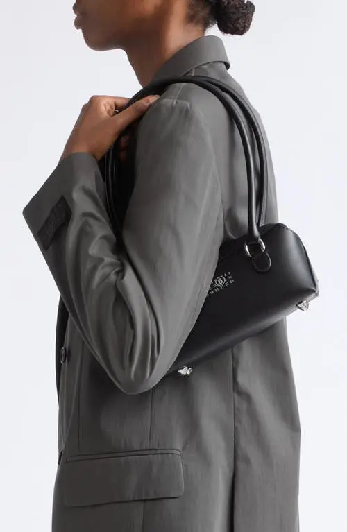 MAISON MARGIELA Mini Bauletto Leather Shoulder Bag - Black