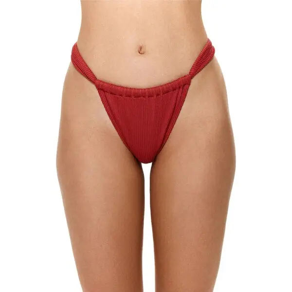 GOTTEX Tubular High Leg Bikini Bottom - Paprika