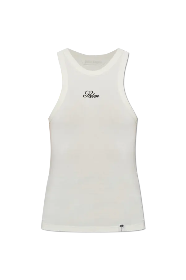 Palm Angels Sleeveless Knit Top - White