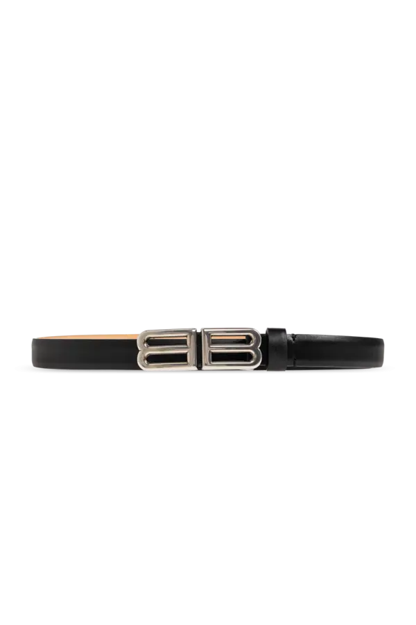 Balenciaga Leather Belt - Black