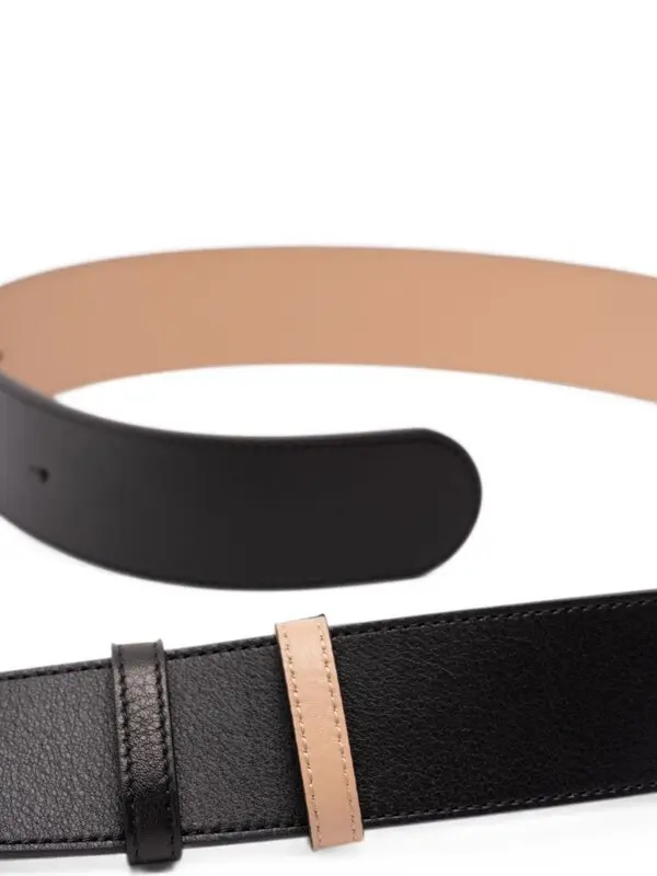 Valentino Garavani Vlogo Signature Leather Belt - Black