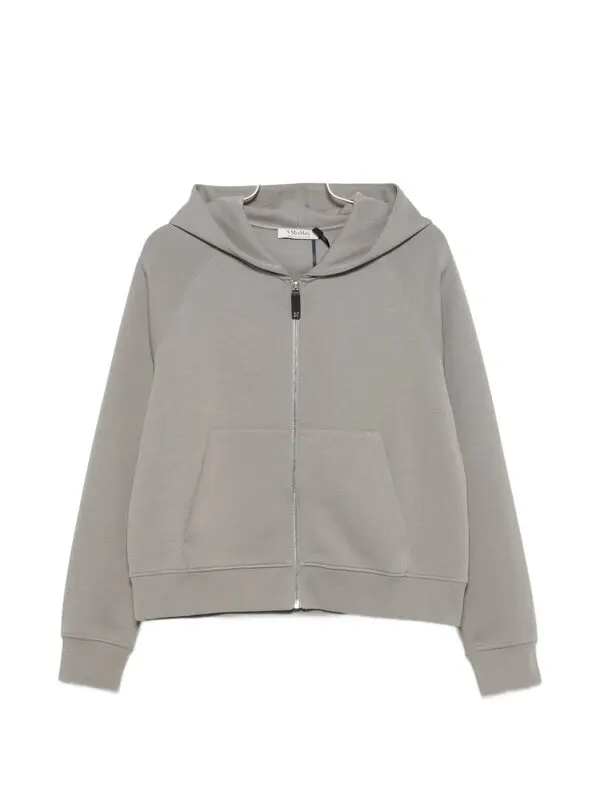 Max Mara Cotton Zipped Hoodie - Grey