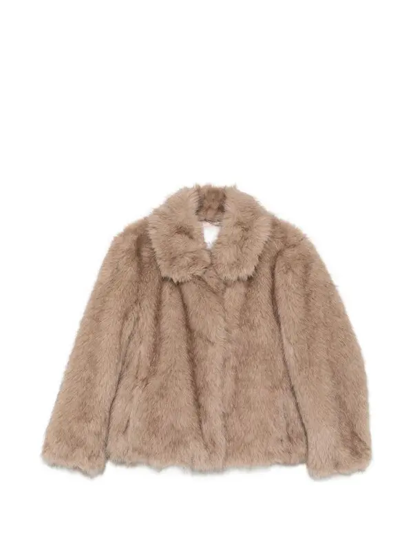 Max Mara Faux Fur Textured Jacket