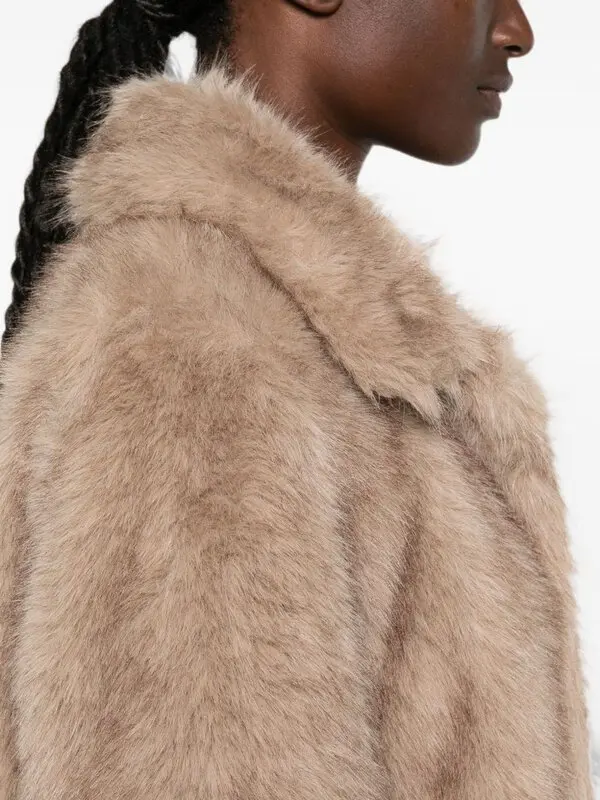 Max Mara Faux Fur Textured Jacket