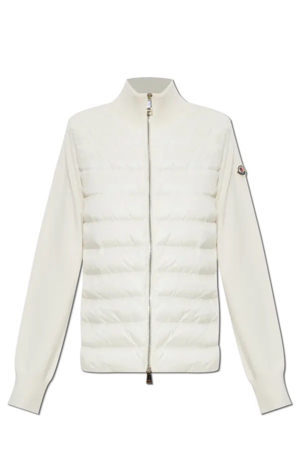 Moncler Cardigan With Down Filling - White