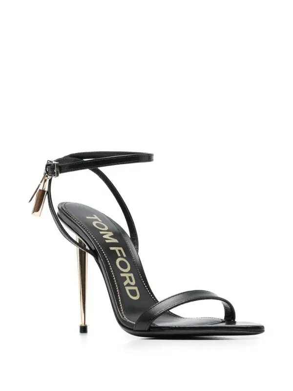 TOM FORD Padlock Leather Heel Sandals