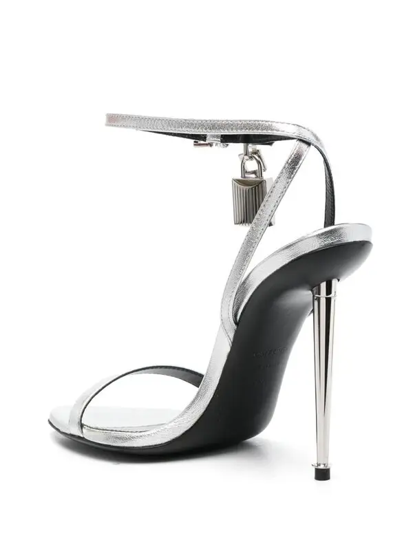 TOM FORD Padlock Leather Heel Sandals