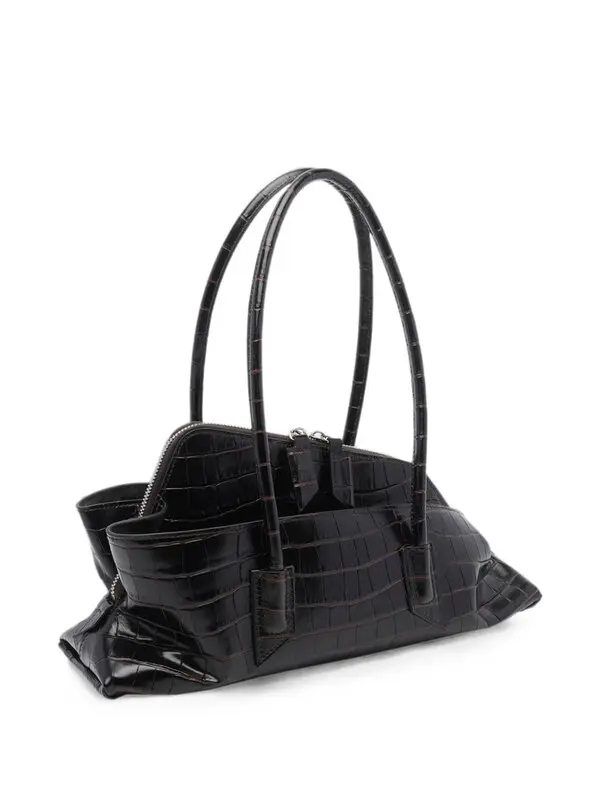 Attico La Passeggiata Small Leather Shoulder Bag - Brown