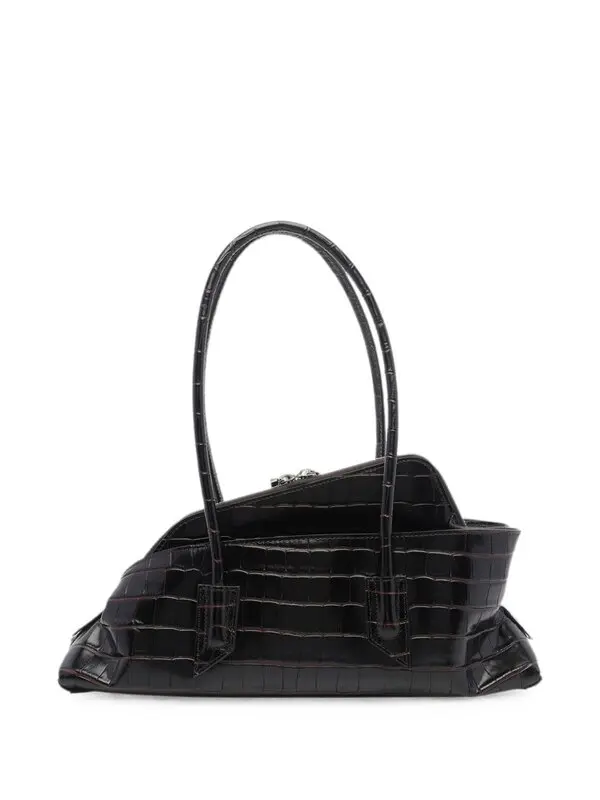Attico La Passeggiata Small Leather Shoulder Bag - Brown