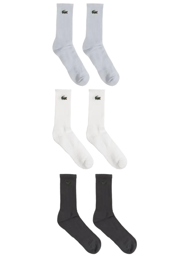 Lacoste 3-pack Of Socks With Logo
