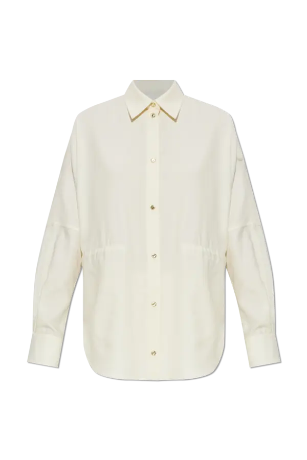 Moncler Shirt With Drawstring Waist - Cream