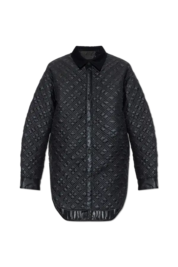 Moncler Quilted Jacket With Corduroy Collar