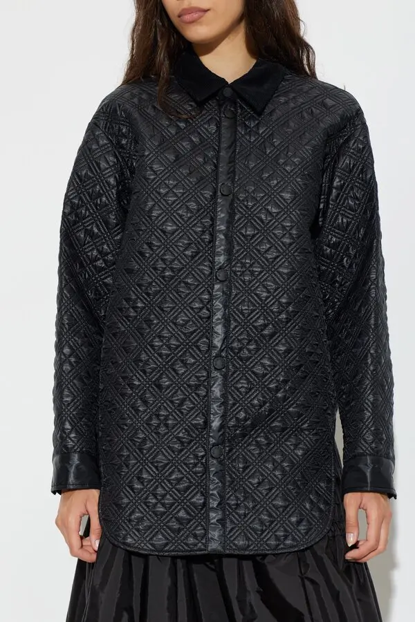 Moncler Quilted Jacket With Corduroy Collar